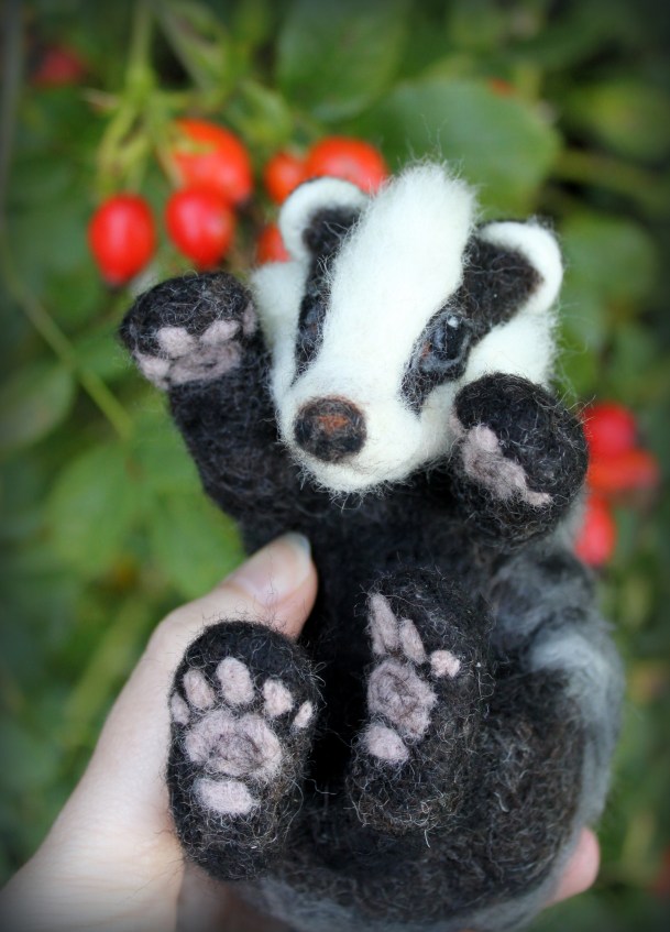 Needle felted badger! | Fit to be loved