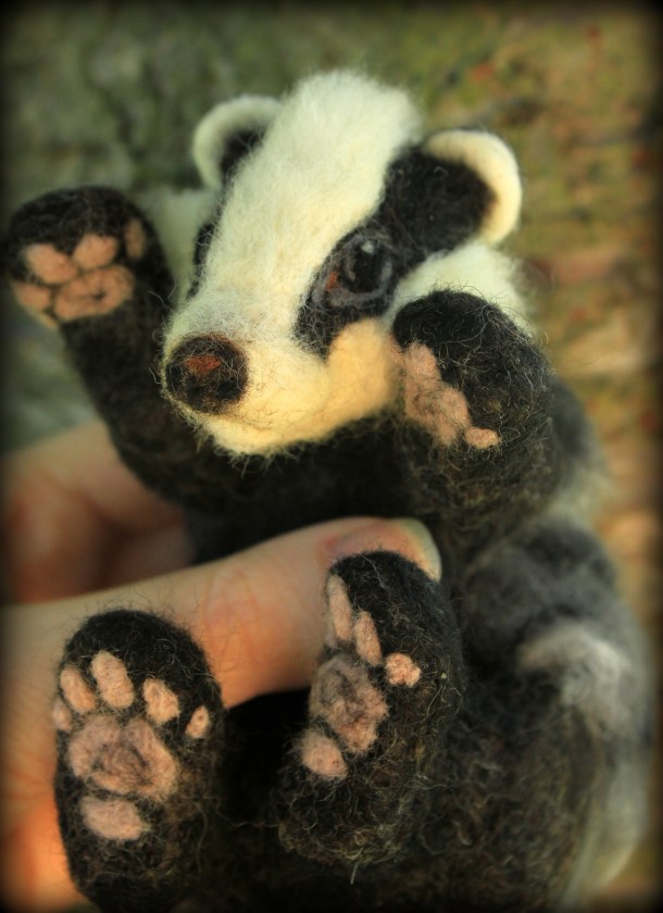 Needle felted badger! | Fit to be loved