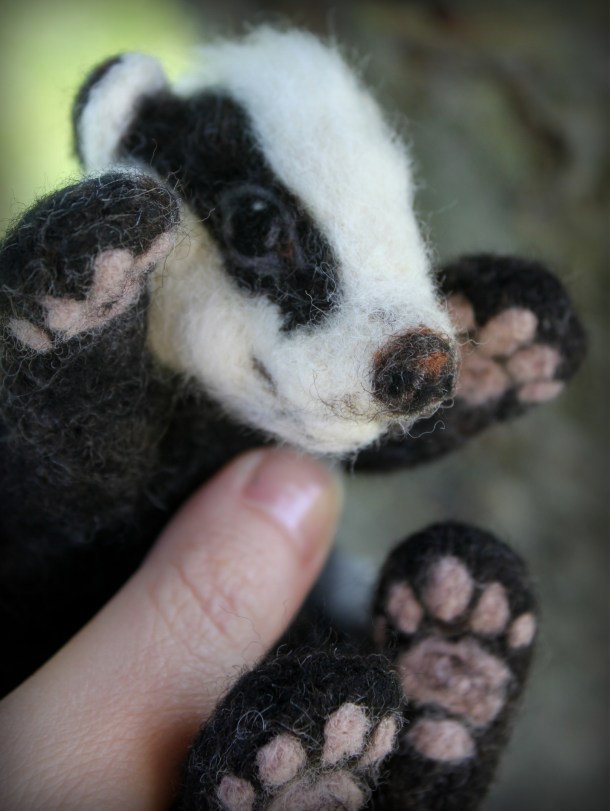 Needle felted badger! | Fit to be loved