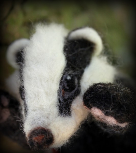Needle felted badger! | Fit to be loved