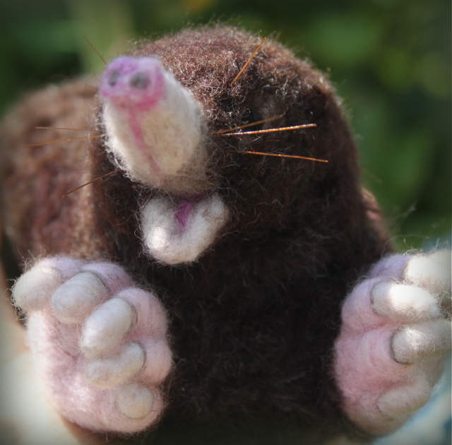Needle felted Mole | Fit to be loved