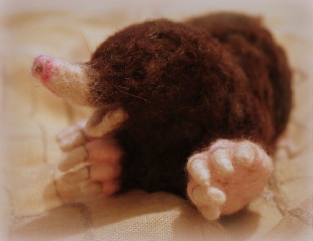 Needle felted Mole | Fit to be loved