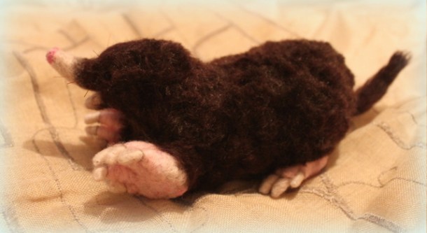 Needle felted Mole | Fit to be loved