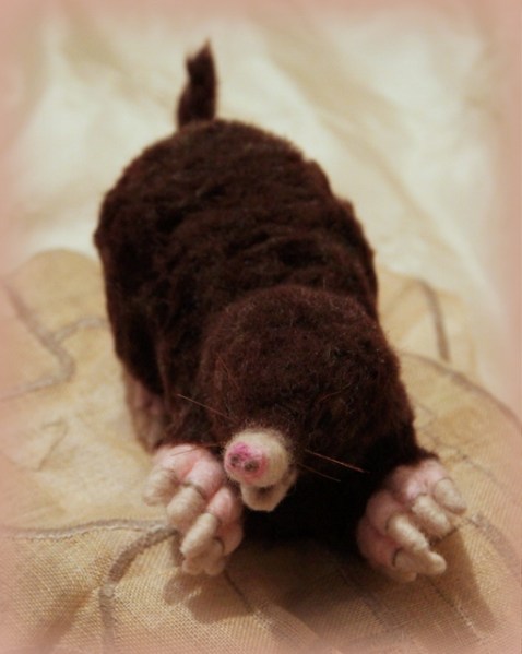 Needle felted Mole | Fit to be loved