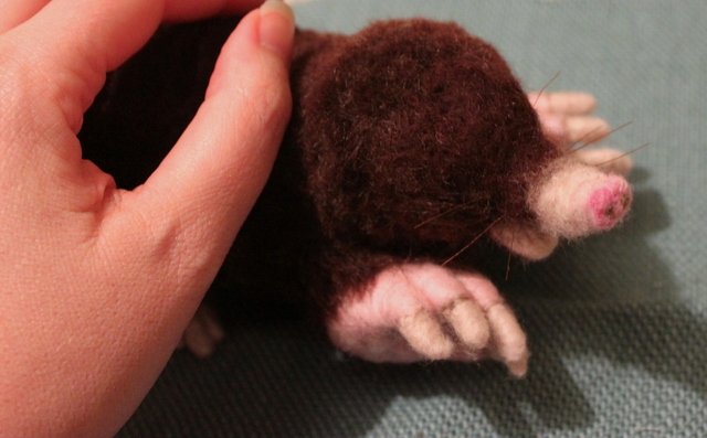 Needle felted Mole | Fit to be loved