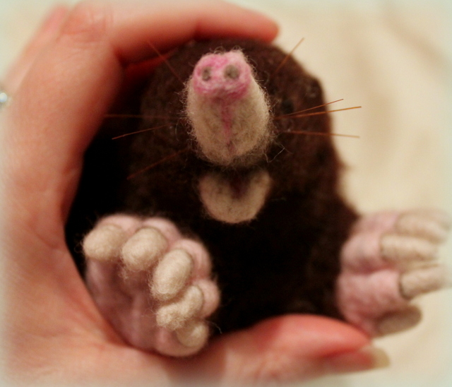 Needle felted Mole | Fit to be loved