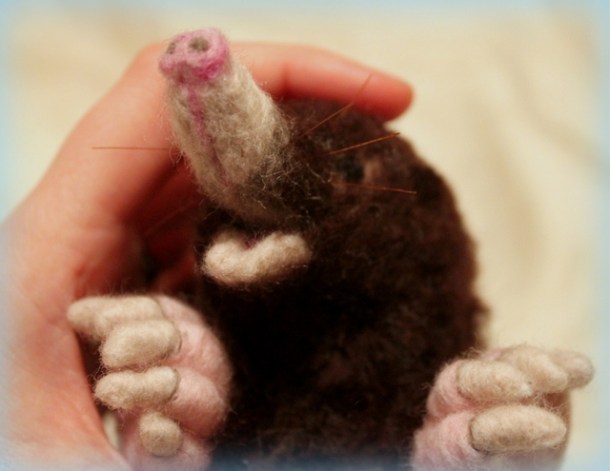 Needle felted Mole | Fit to be loved