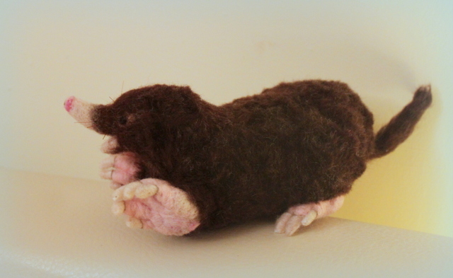 Needle felted Mole | Fit to be loved