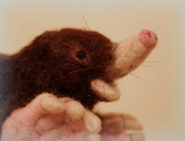 Needle felted Mole | Fit to be loved