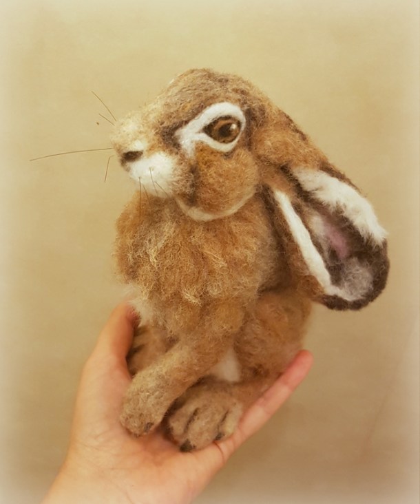 Luna the Needle Felted Hare | Fit to be loved