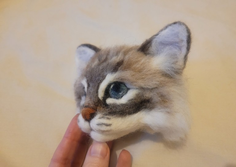Needle Felted Eyes Tutorial 2: How to make Realistic Needle Felted Cat ...