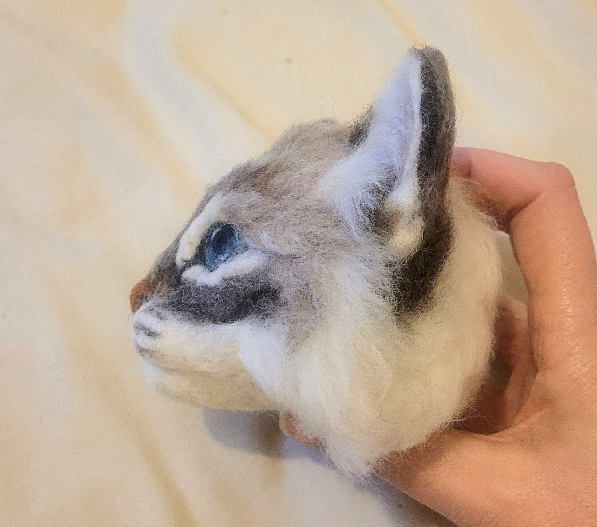 NEEDLE FELTED CAT HEAD (Time lapse) 🐱 | Fit to be loved