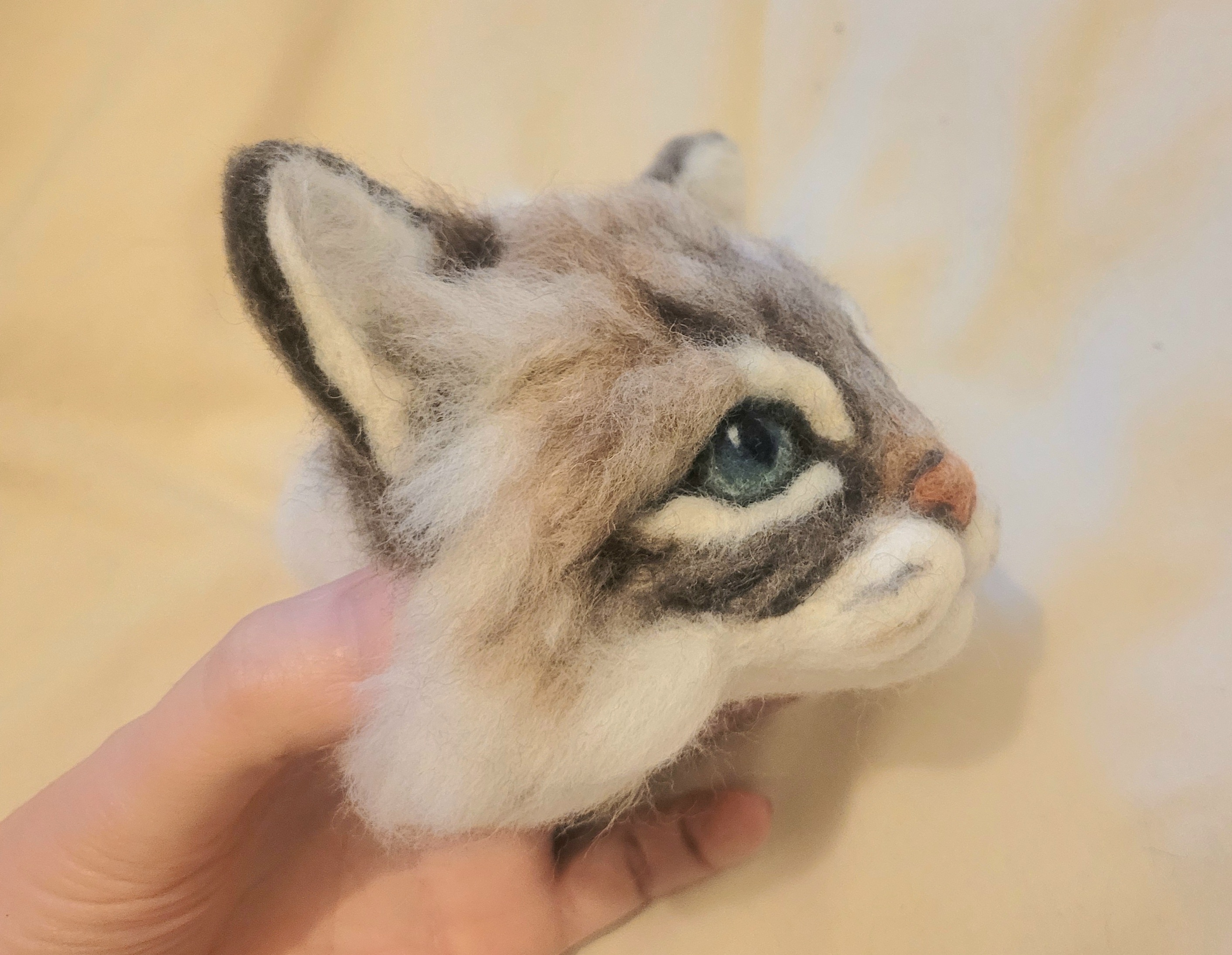 NEEDLE FELTED CAT HEAD (Time lapse) 🐱 | Fit to be loved