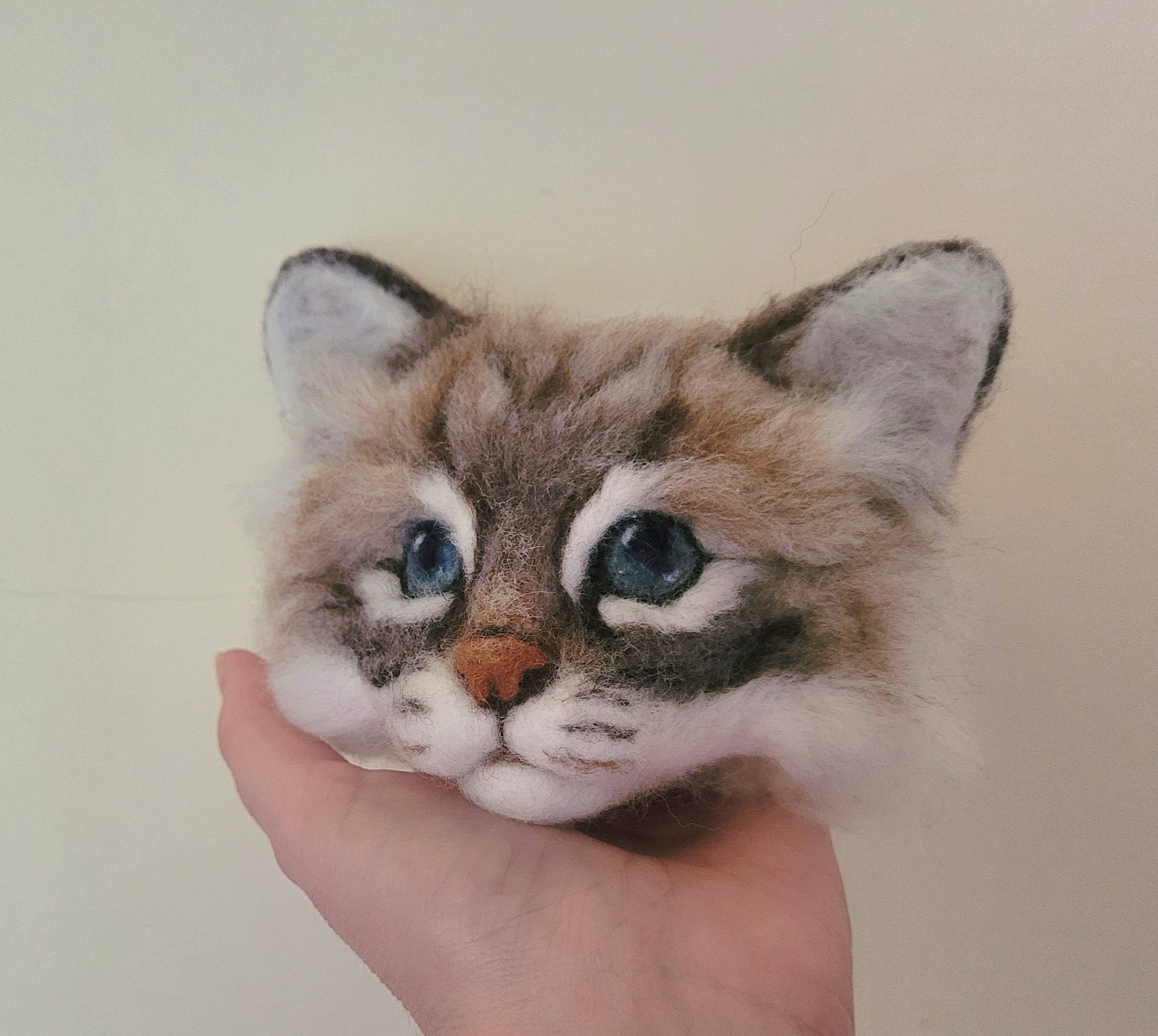 NEEDLE FELTED CAT HEAD (Time lapse) 🐱 | Fit to be loved