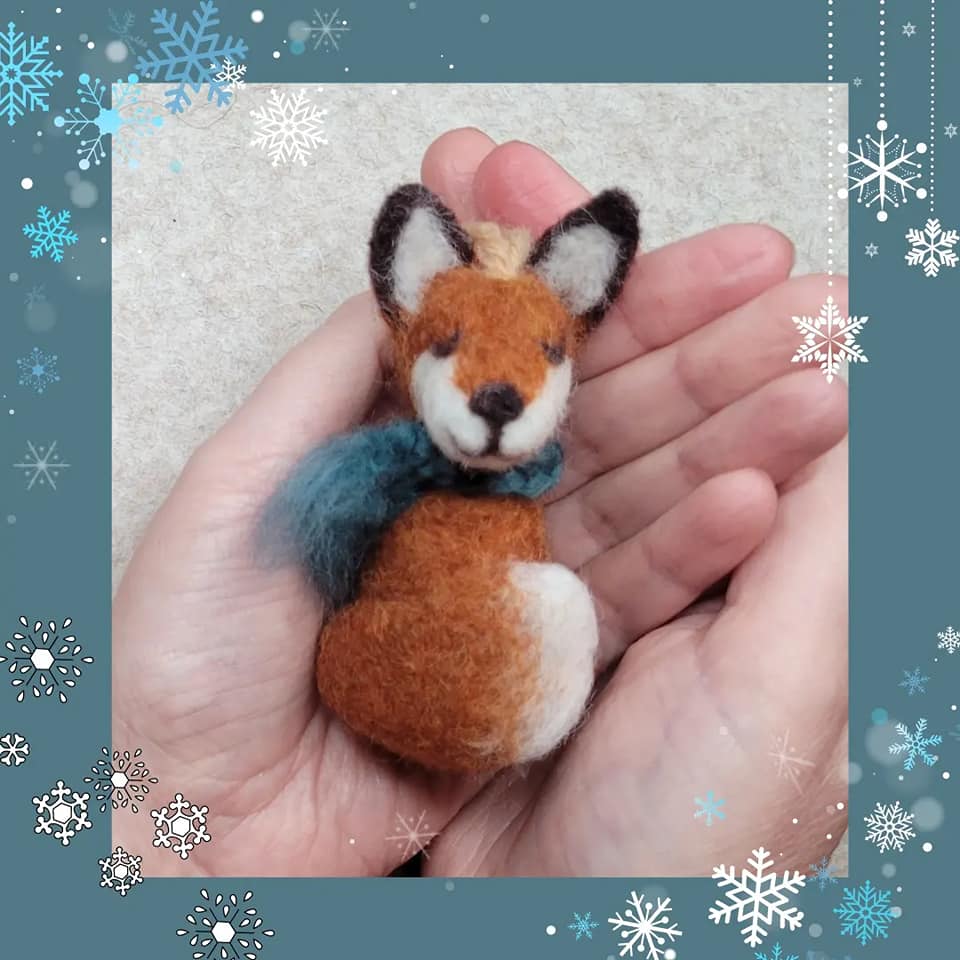 Easy Needle Felted Fox for Christmas | Fit to be loved